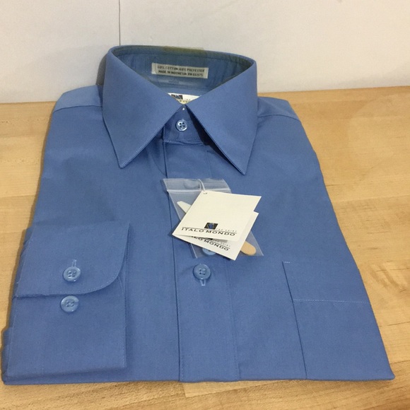 Italo Mondo | Shirts | Italo Mondo Cadet Blue Long Sleeve Dress Shirt | Poshmark